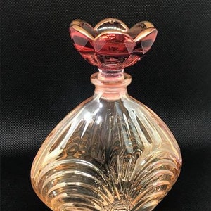 SC Line Perfume Bottle Italy Model 452 Amber/red Lead Crystal With ...