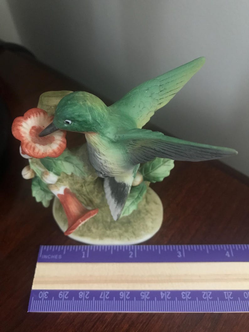 Vintage Lefton China Hand Painted Porcelain Hummingbird Figurine KW464 ...