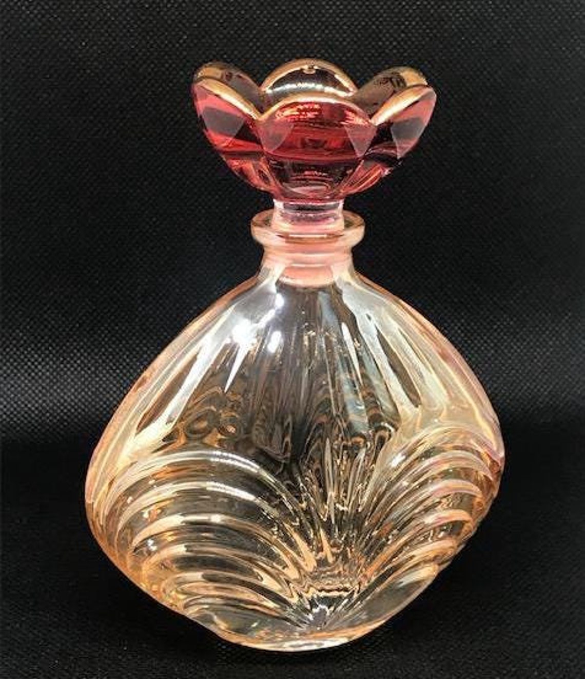 SC Line Perfume Bottle Italy Model 452 Amber/red Lead Crystal With ...