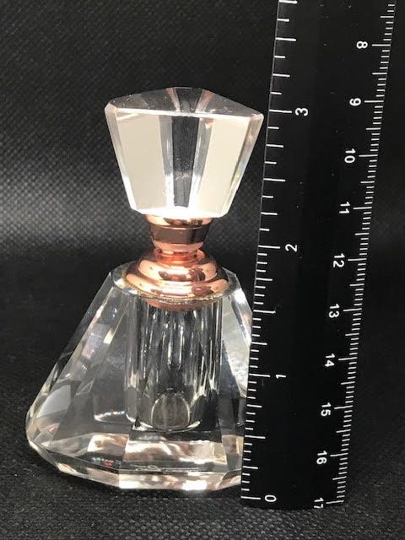 1980s Signed Oleg Cassini Crystal Perfume Bottle With Glass Dauber - Etsy