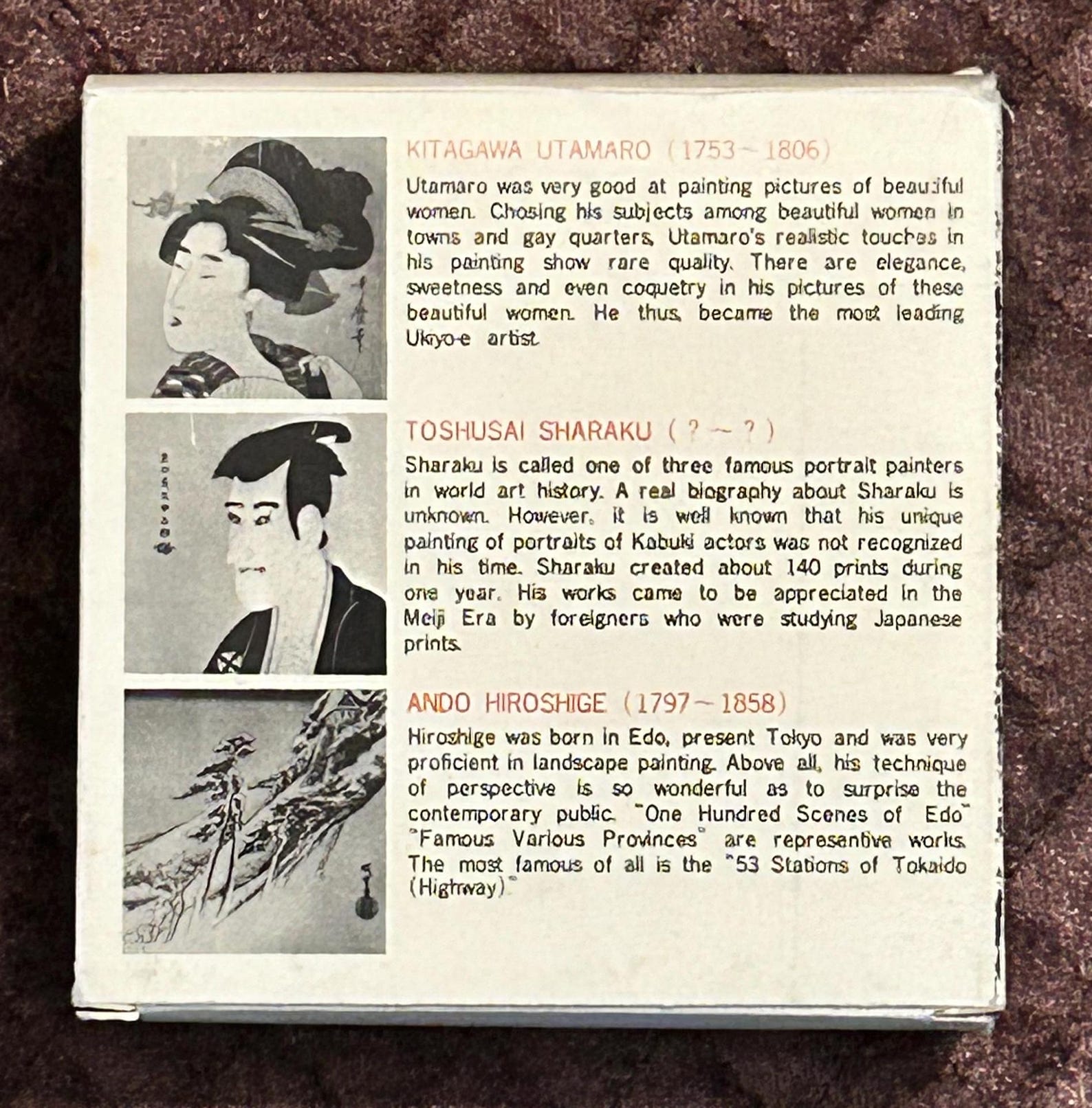 Ukiyoe Japanese Fine Art Coasters set 12 - Etsy