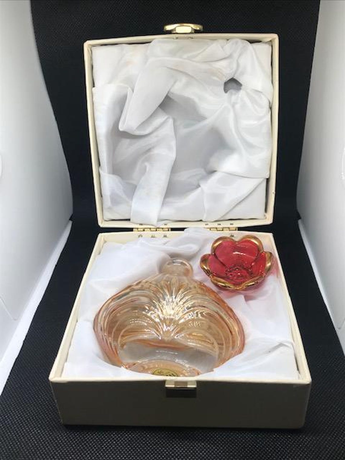 SC Line Perfume Bottle Italy Model 452 Amber/red Lead Crystal With ...