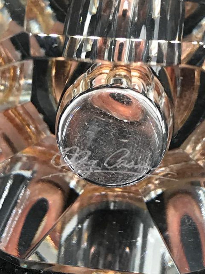 1980s Signed Oleg Cassini Crystal Perfume Bottle With Glass Dauber - Etsy