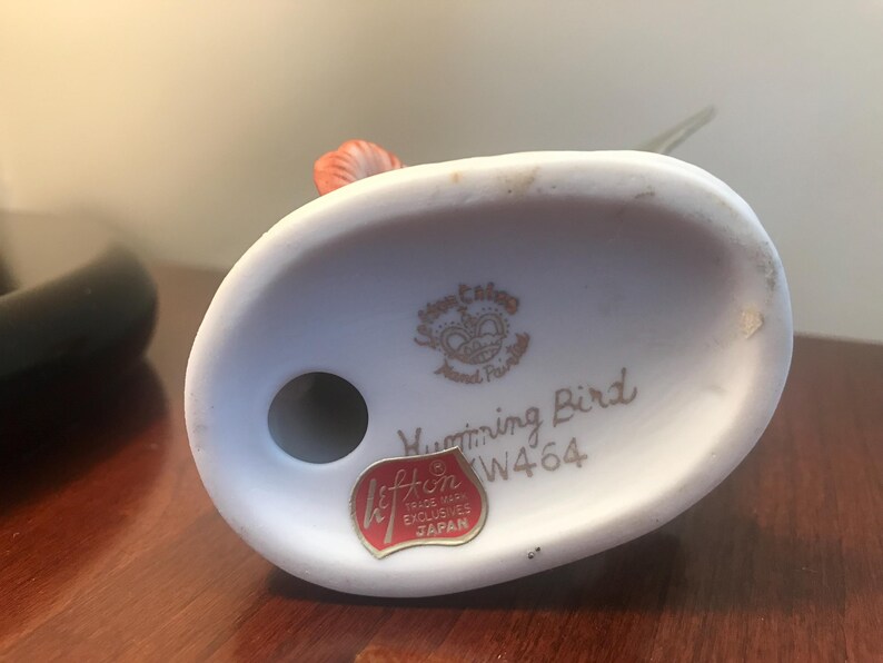 Vintage Lefton China Hand Painted Porcelain Hummingbird Figurine KW464 ...
