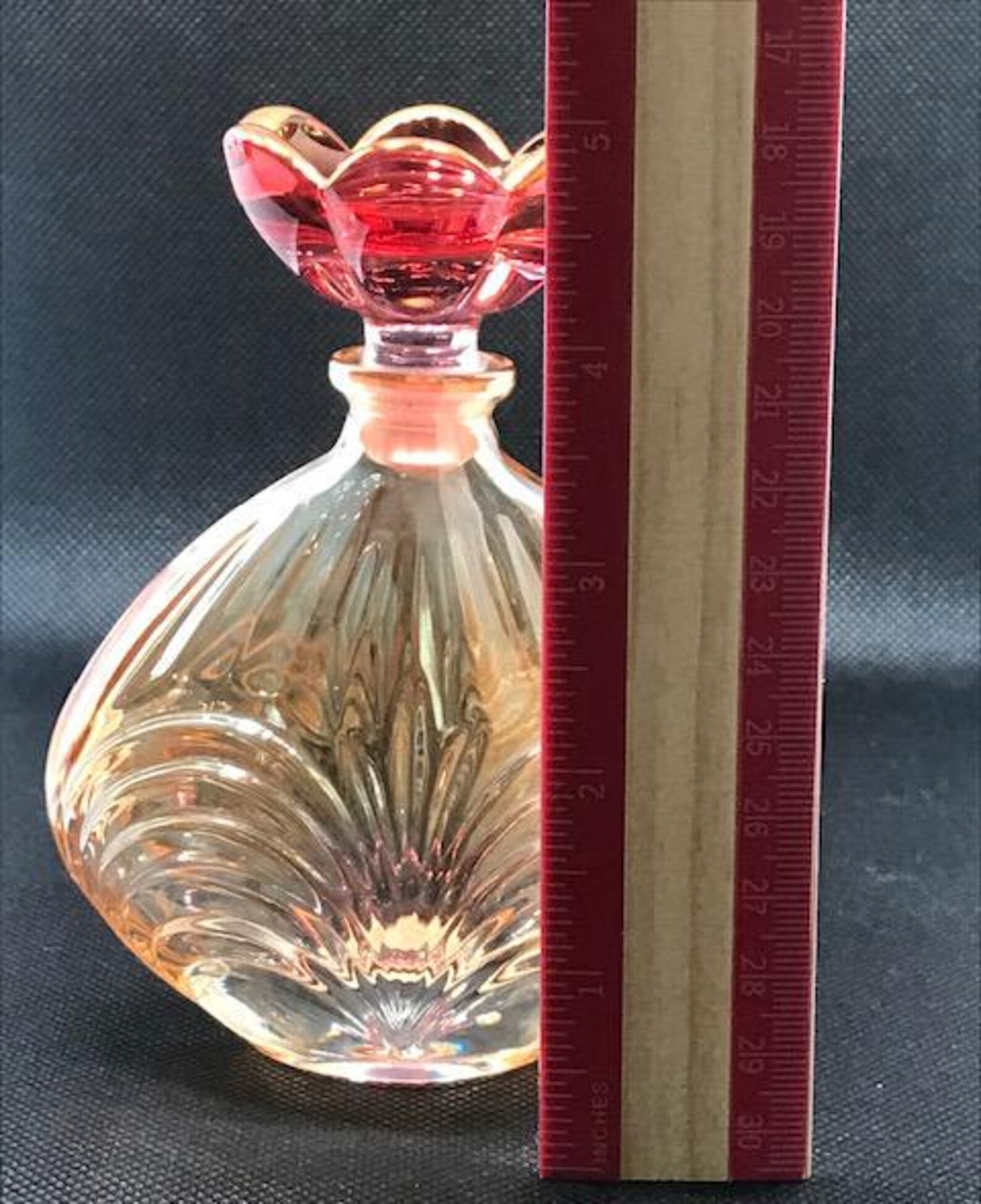 SC Line Perfume Bottle Italy Model 452 Amber/red Lead Crystal With ...