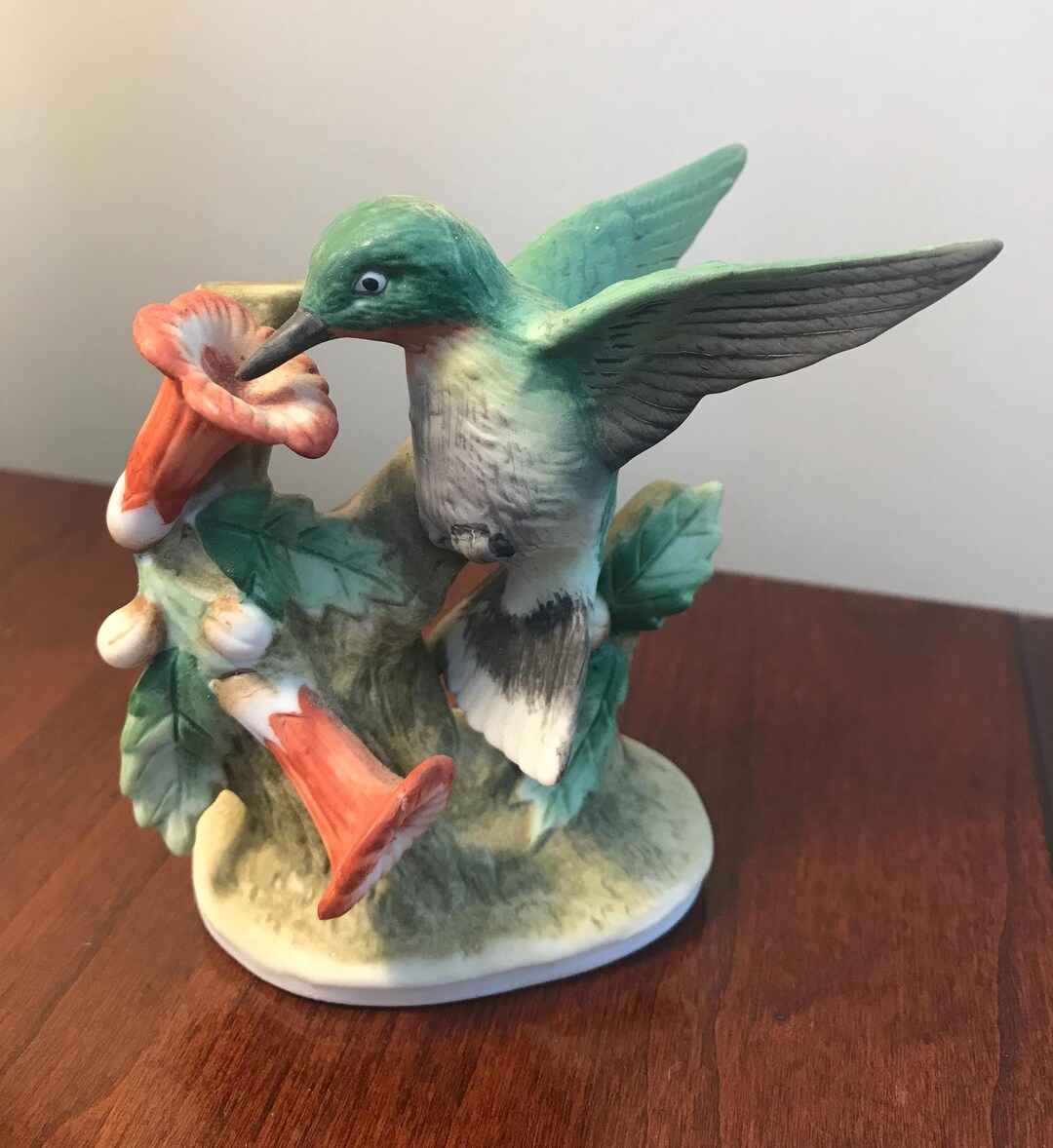 Vintage Lefton China Hand Painted Porcelain Hummingbird Figurine KW464 ...