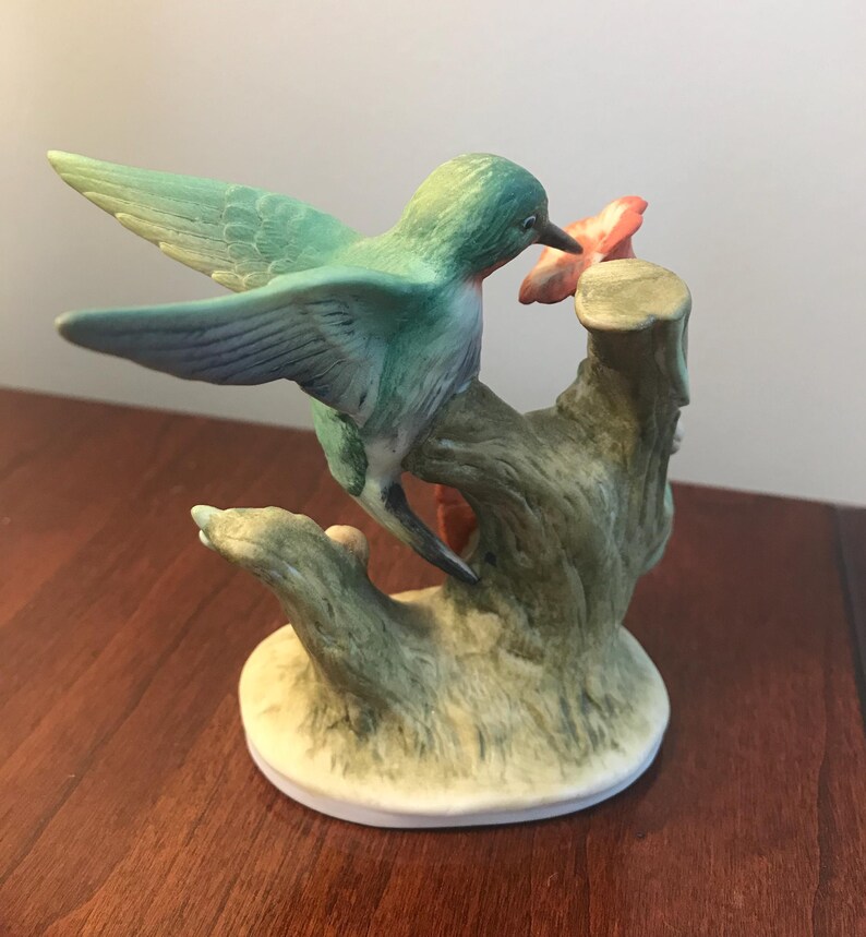 Vintage Lefton China Hand Painted Porcelain Hummingbird Figurine KW464 ...