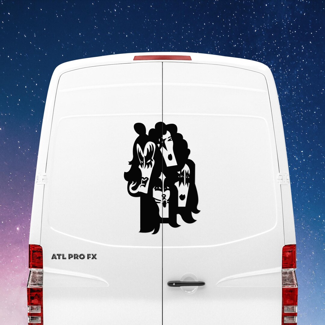 Kiss Rock Band Premium Vinyl Decal Sticker Transfer X 2 | Car Van ...