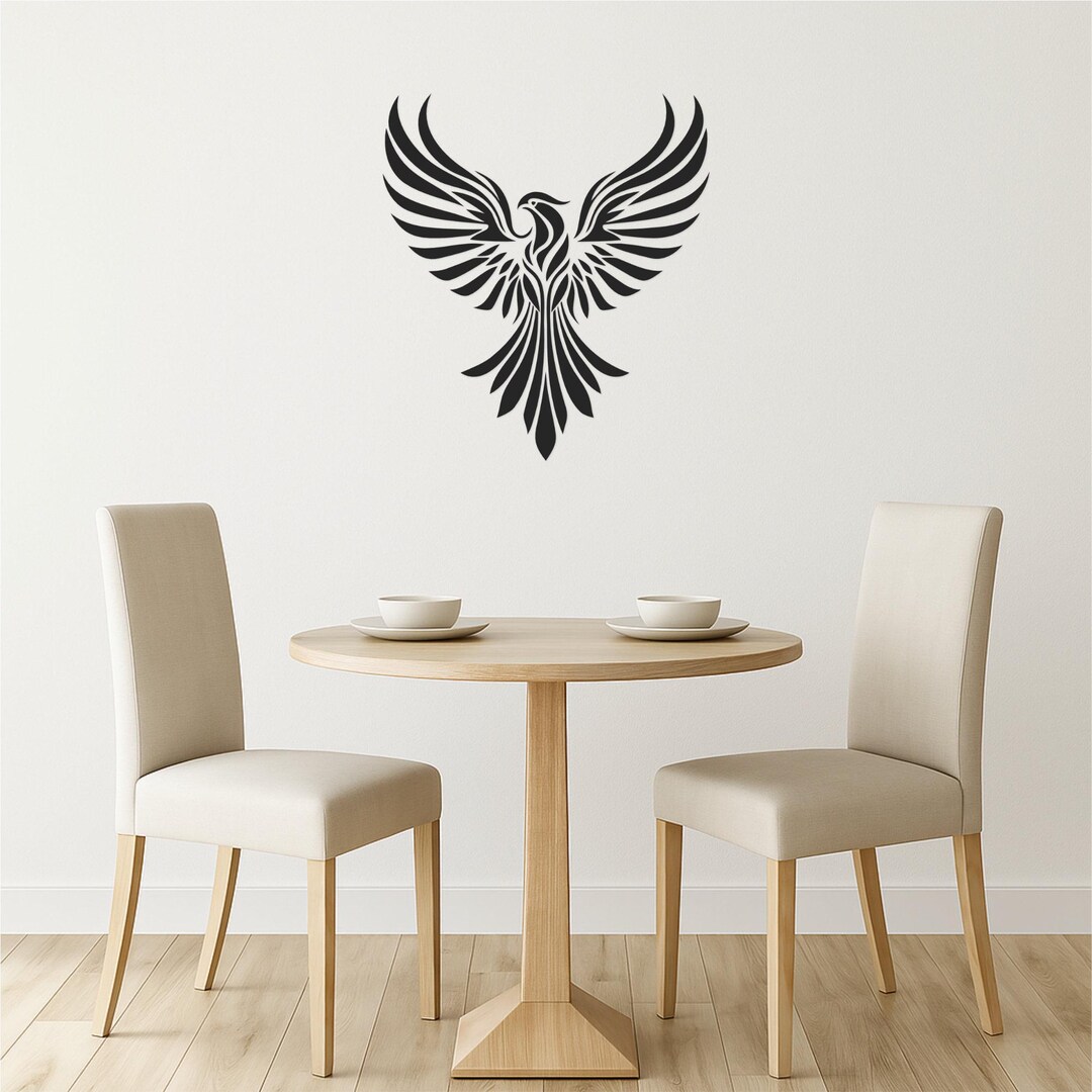 Tribal Phoenix Decal | Fierce Firebird Rising Vinyl Sticker Van Camper ...