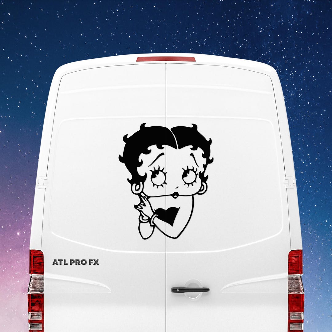 Betty Boop Premium Vinyl Decal Sticker Transfer X 2 | Car Van Campervan ...
