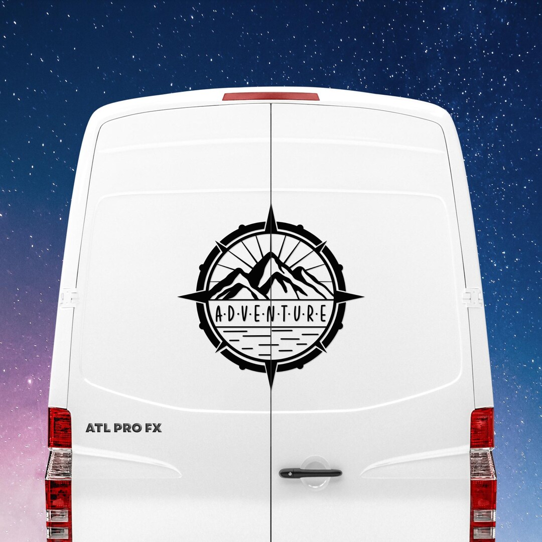 Adventure Compass Premium Vinyl Decal Sticker Transfer X 2 Car Van ...
