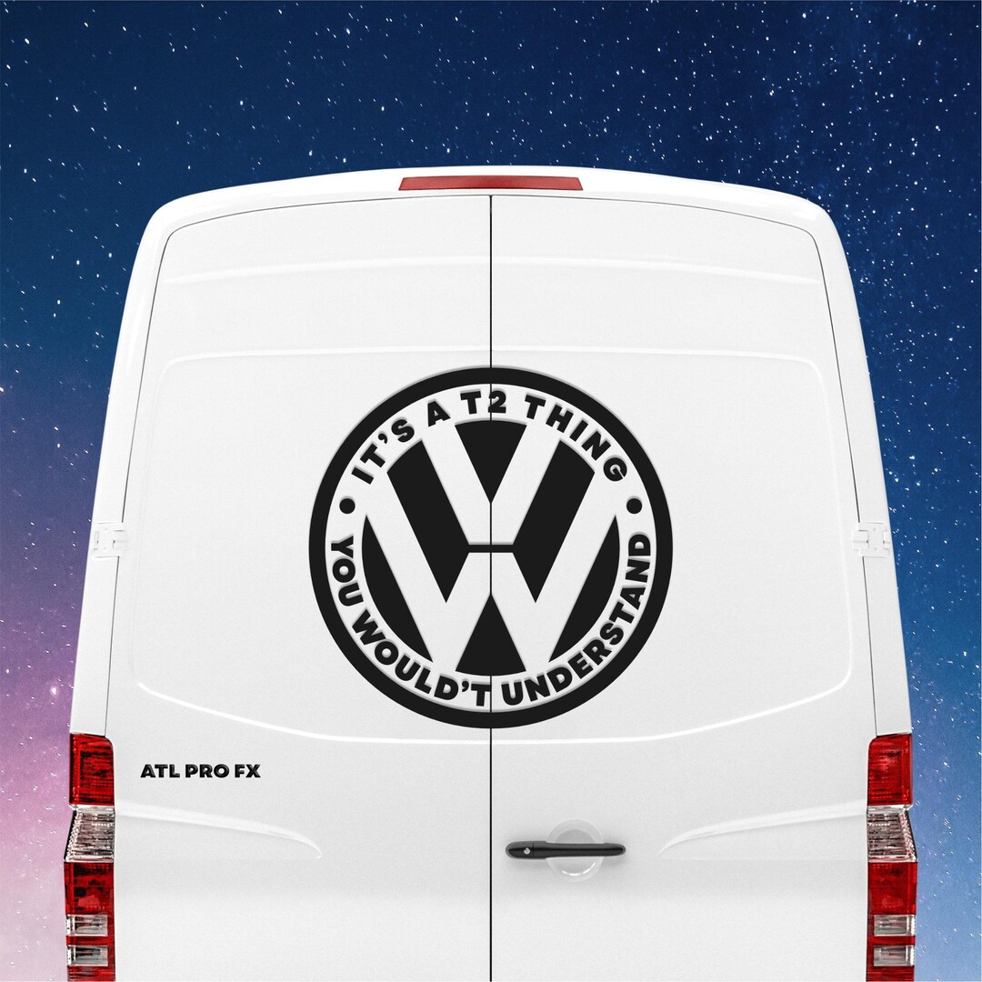 VW T2 Premium Vinyl Decal Sticker Transfer X 2 Car Van Campervan ...