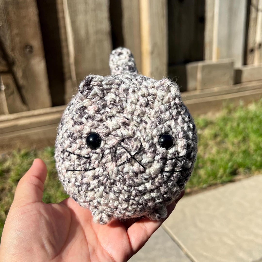 Chubby Cat Crochet Plush large Version - Etsy