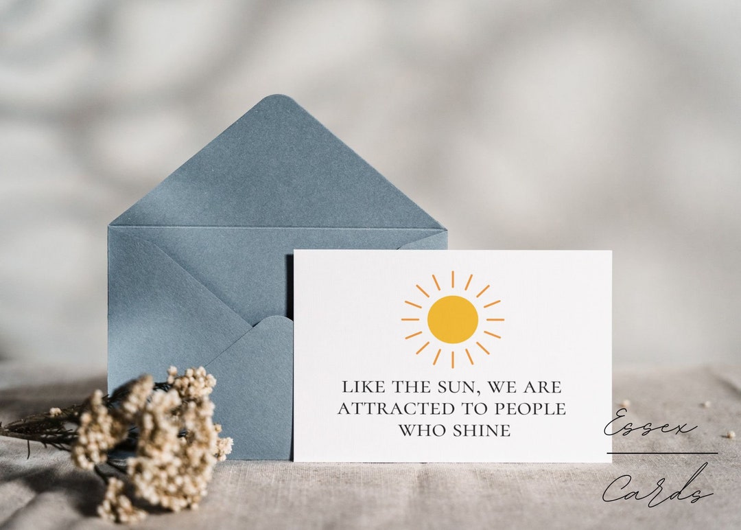 Kindness Sun Card - Etsy