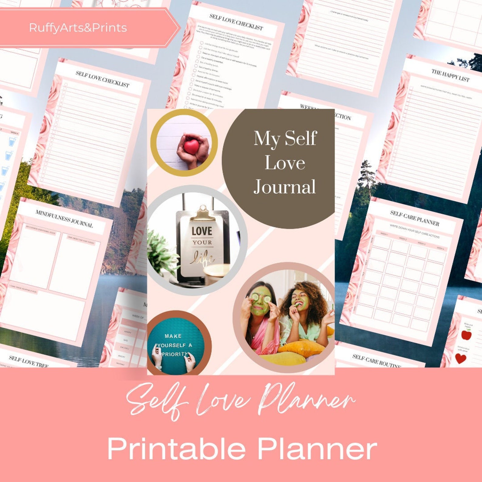 Self Love Planner PDF Journal for Daily Self-care, Gratitude, and ...