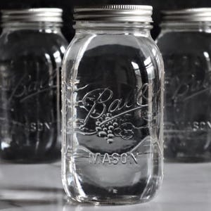 Pure Elegance in Every Drop: Distilled Water in Glass Mason Jars - Etsy