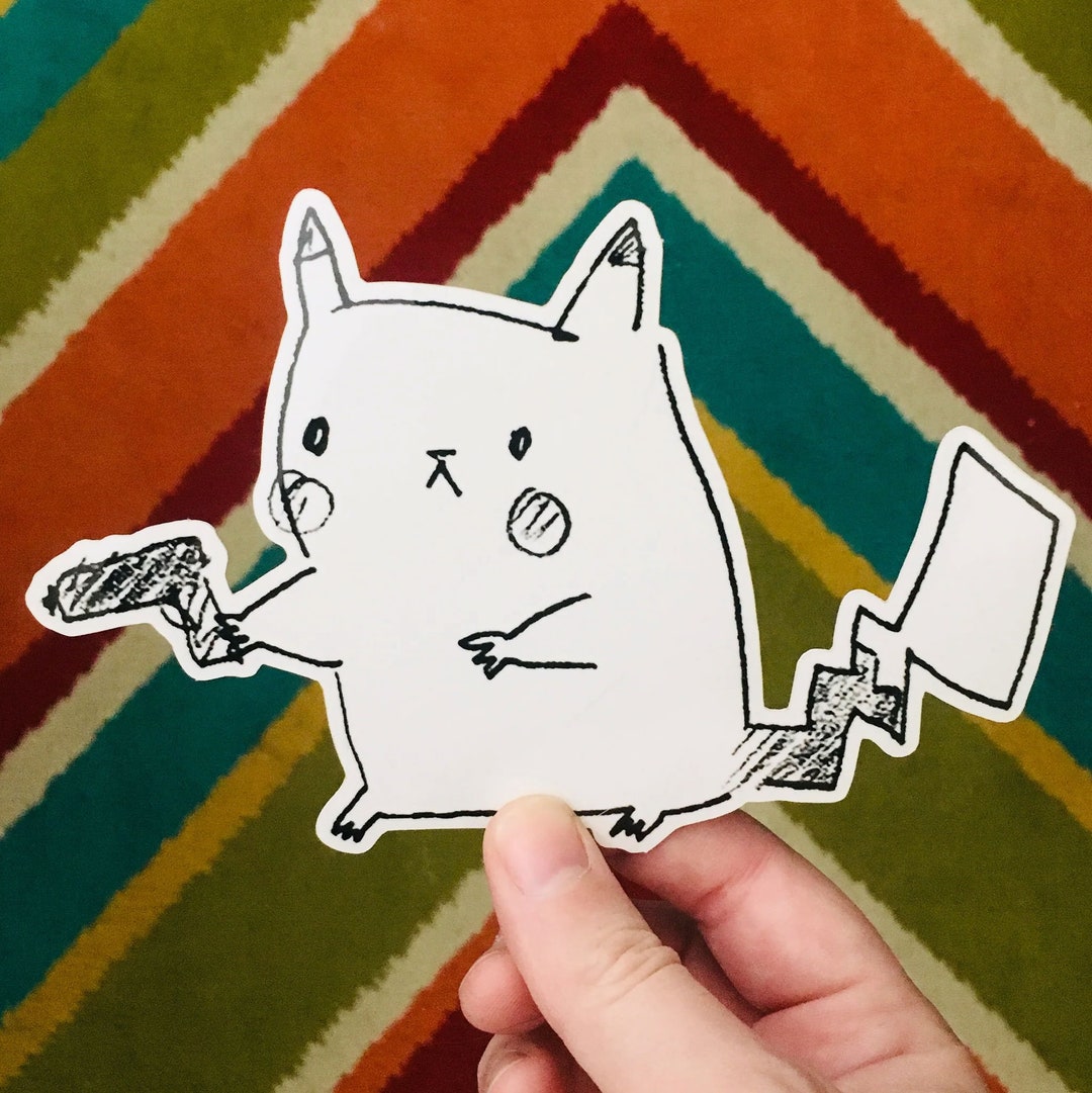 Big Pikachu With a Gun Vinyl Sticker - 4x6" - Uv/water Resistant Glossy ...