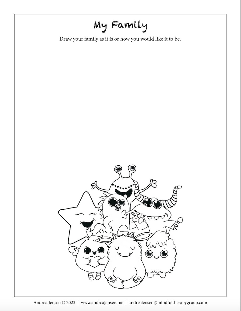 Art Therapy Worksheet Bundle: Creative Exercises for Kids & Adults ...