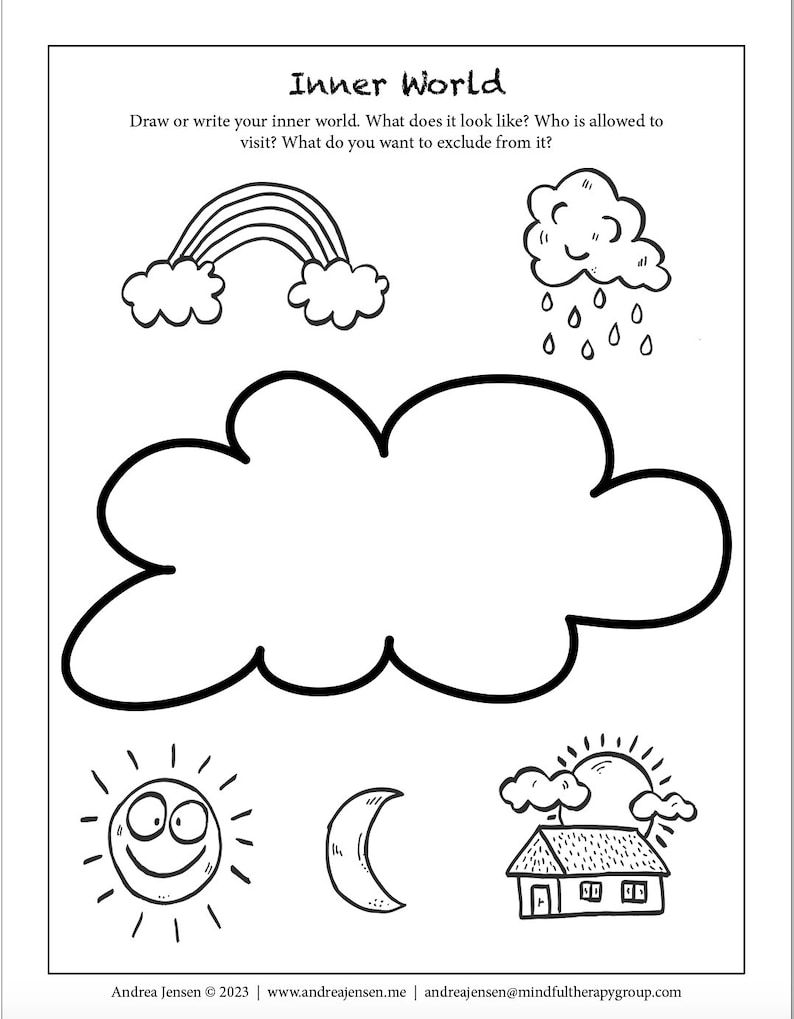 Art Therapy Worksheets for Kids: Creative CBT Workbook (digital ...