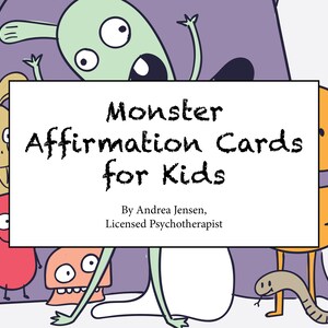28 Monster Affirmation Cards for Kids, Parents, Teachers, and ...