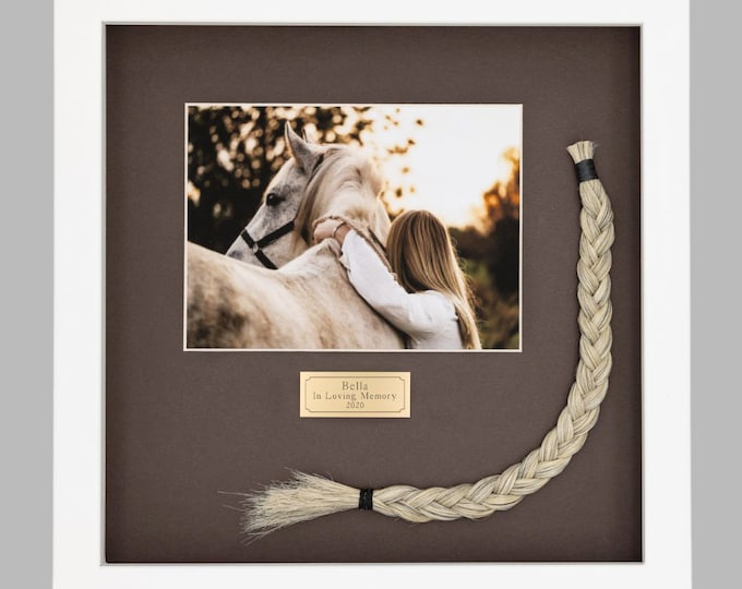 Horse Tail Equine Memorials WHITE Frame - Etsy