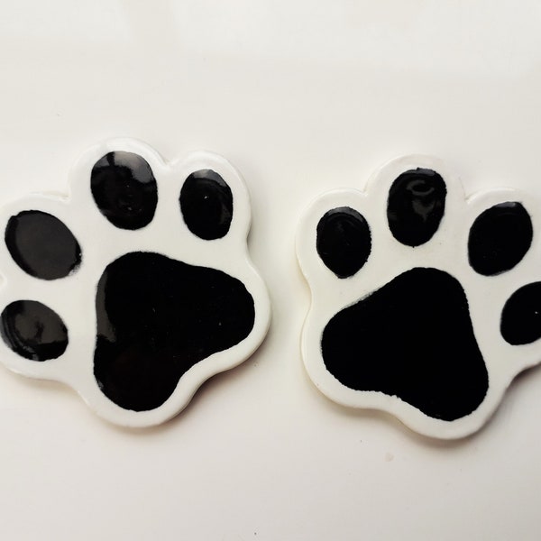 Ceramic Dog Paw Tile - Etsy