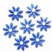 7 Ceramic Mosaic Blue and White Daisy Tiles Fantastic for Mosaics or ...