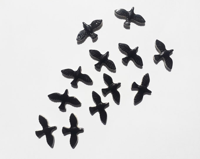 12 Mosaic Flying Bird Tiles Handmade Ceramic Pieces Mosaic - Etsy UK