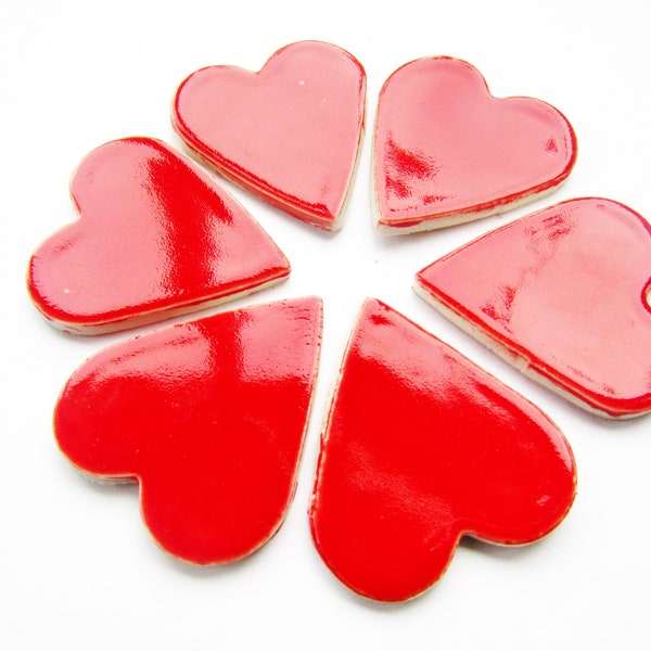 Red Ceramic Heart - Etsy