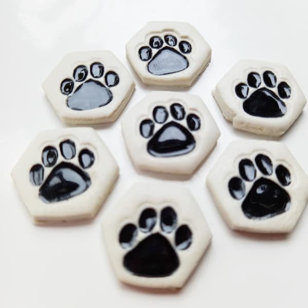 Ceramic Dog Paw Tile - Etsy