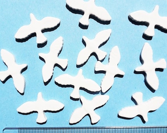 12 Mosaic Flying Bird Tiles Handmade Ceramic Pieces Mosaic - Etsy UK