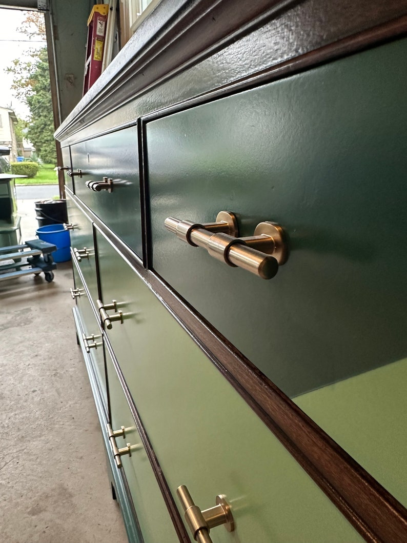 Antique Ethan Allen MCM Refinished Two-tone Green Dresser - Etsy