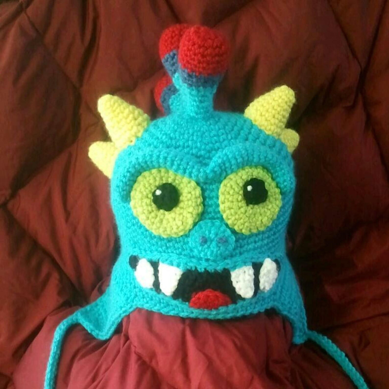 PDF PATTERN ONLY - Crochet Grub Worm Monster Sky Creature Hat - Three ...