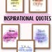 Set of 5 Watercolor Inspirational Quotes Digital Prints | Motivational ...