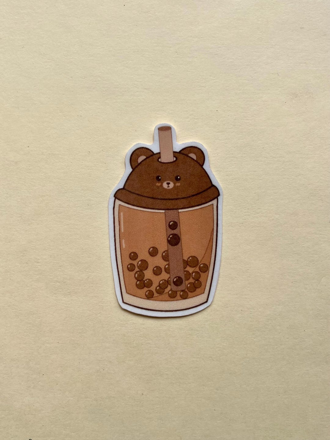 Boba Bear Sticker - Etsy