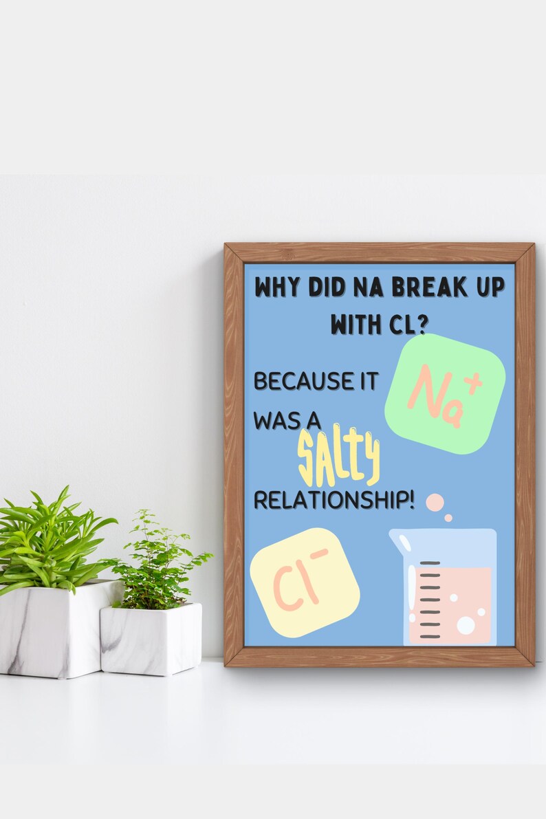 Chemistry Jokes Classroom Wall Art | Fun Science Printable | Instant ...