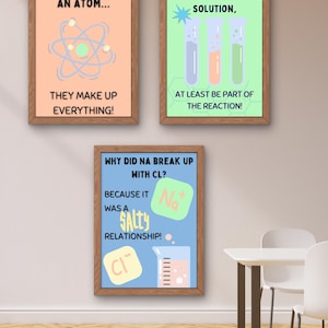 Chemistry Jokes Classroom Poster | Funny Science Printables | Digital ...