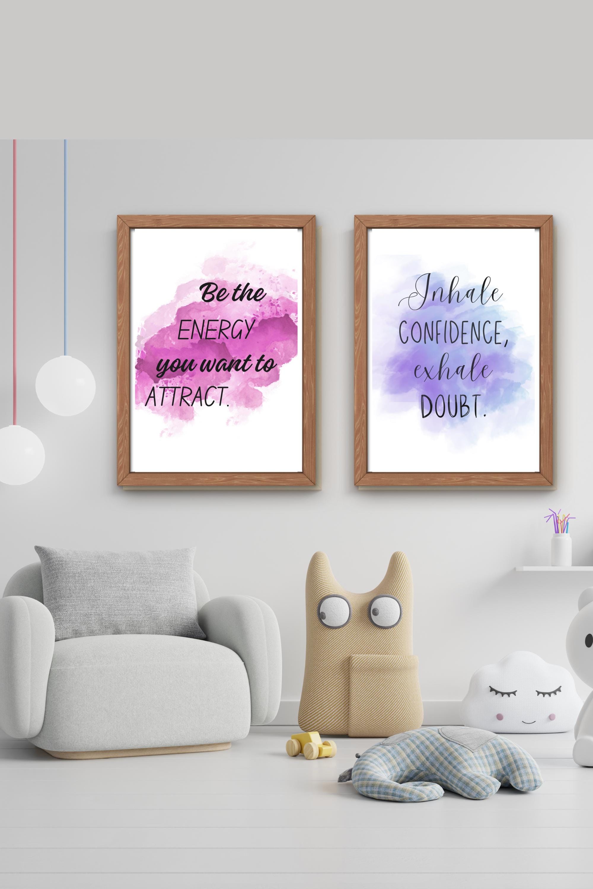 Set of 5 Watercolor Inspirational Quotes Digital Prints Motivational ...