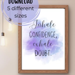 Set of 5 Watercolor Inspirational Quotes Digital Prints | Motivational ...