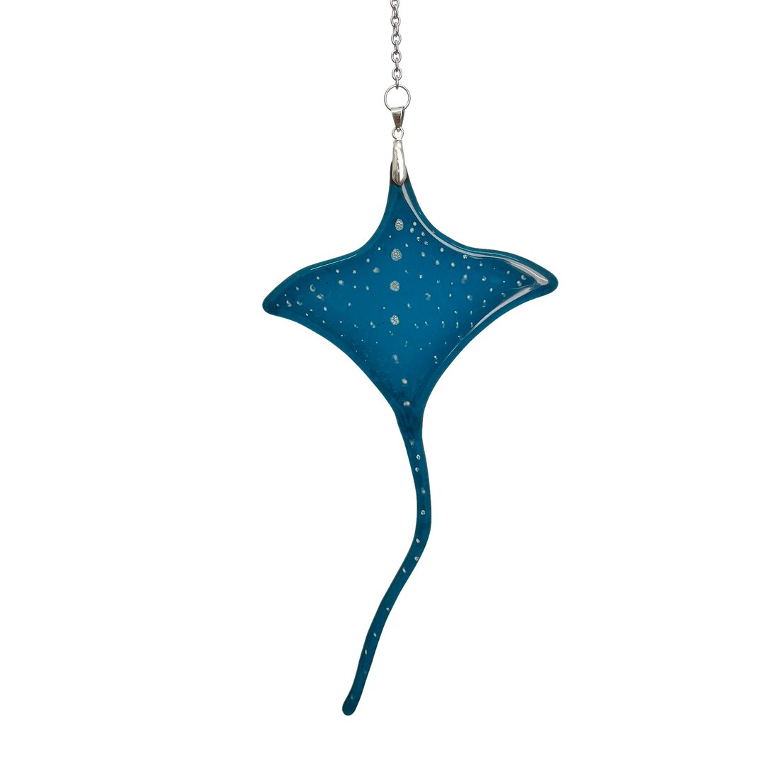 Handmade Stained Glass Manta Ray From Ocean Animal Collection, Sea ...