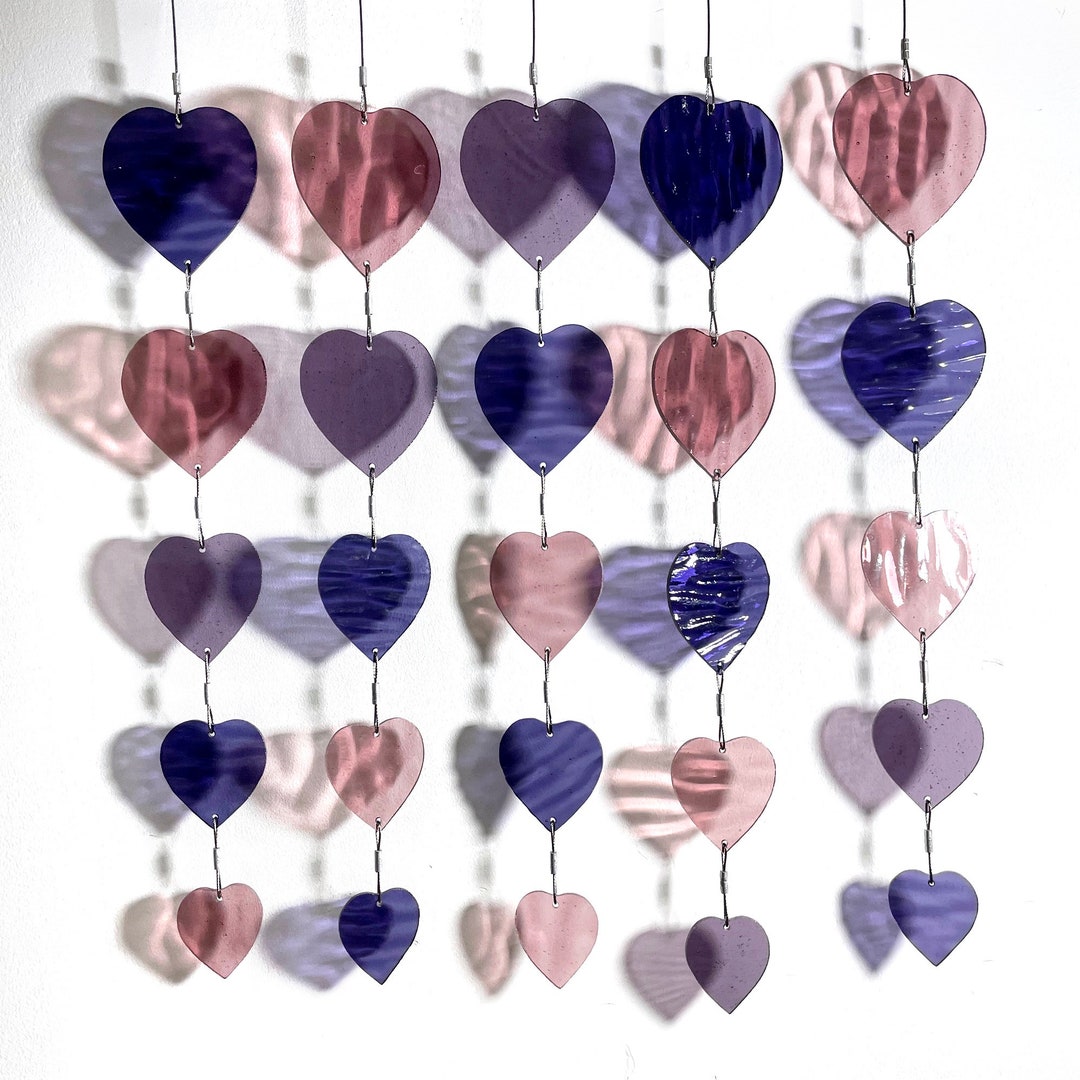 Stained Glass Heart Strings for Customized Gifts, Suncatchers, Mobiles, Window Hangings, Door ...