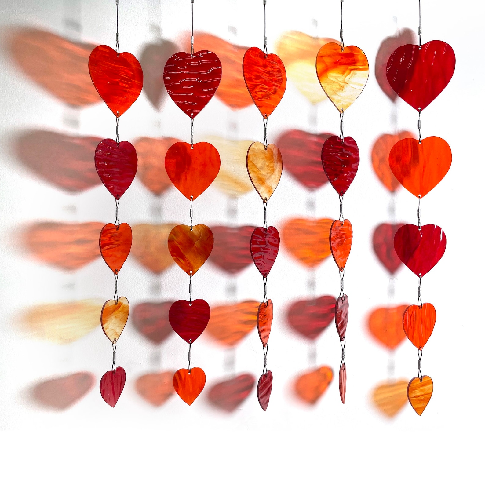 Stained Glass Heart Strings for Customized Gifts, Suncatchers, Mobiles ...