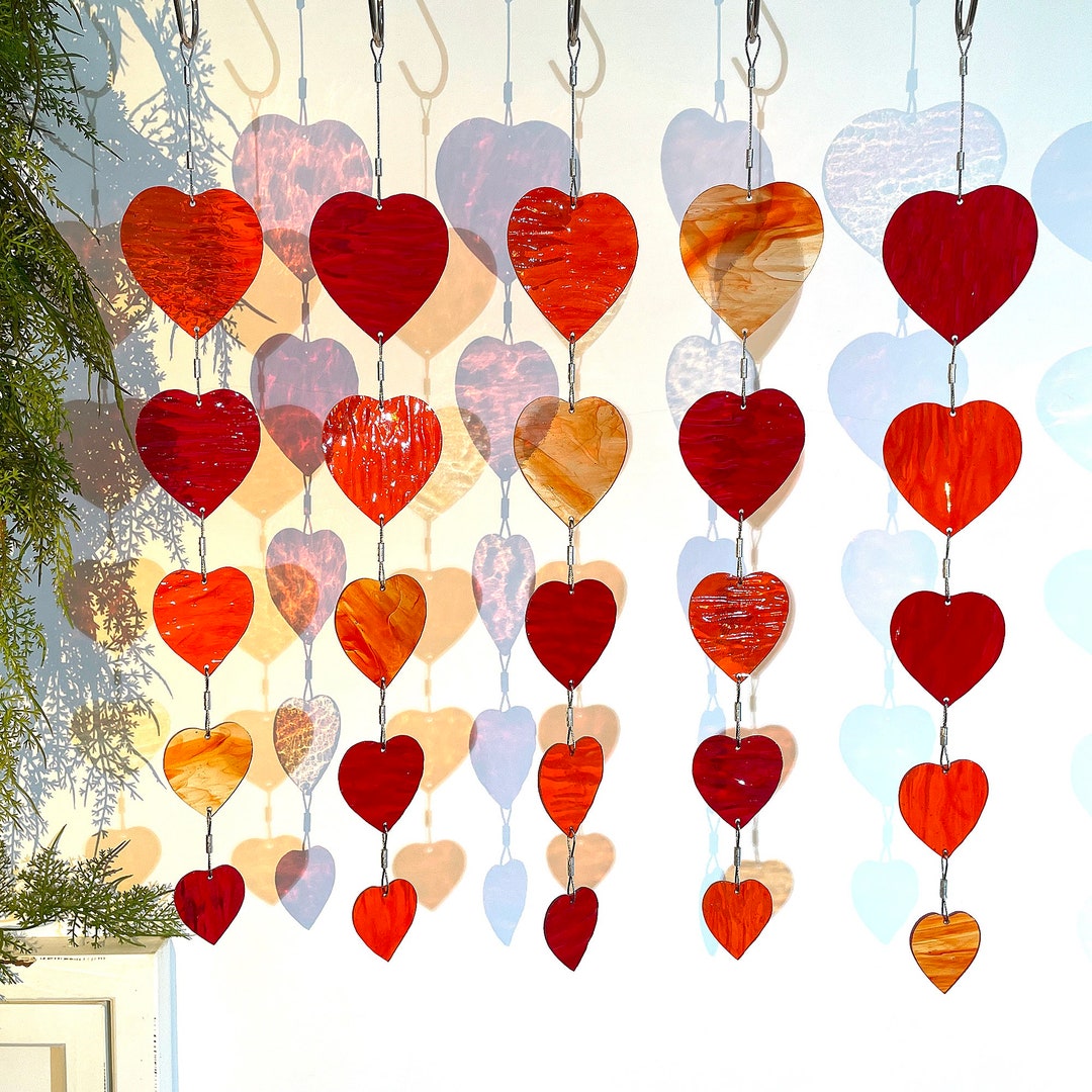 Stained Glass Heart Strings for Customized Gifts, Suncatchers, Mobiles ...
