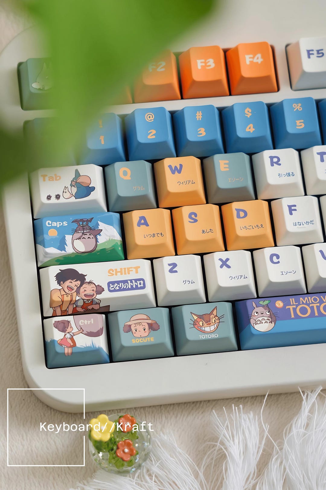 Ghibli Anime Japanese Style Keycap 152 Set | PBT Custom & Handmade for ...
