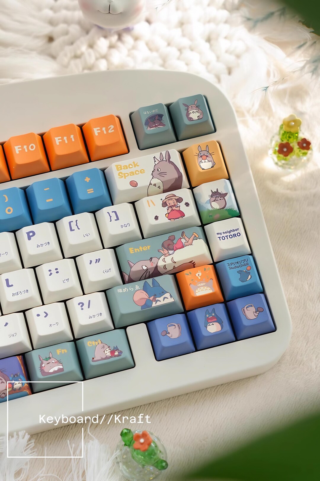 Ghibli Anime Japanese Style Keycap 152 Set | PBT Custom & Handmade for ...