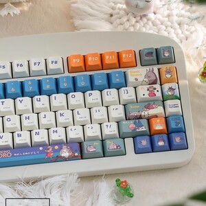 Ghibli Anime Japanese Style Keycap 152 Set | PBT Custom & Handmade for ...