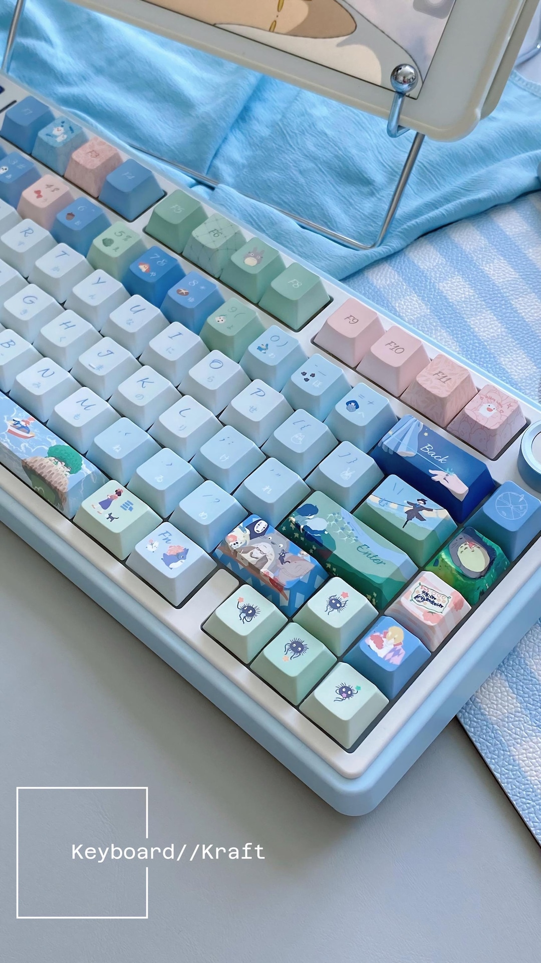 Ghibli Anime Japanese Style Keycap 143 Set | PBT Custom & Handmade for ...