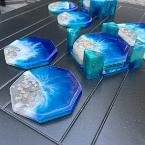 Gulf Coast Sea Shell Coasters - Set of 4 - Etsy