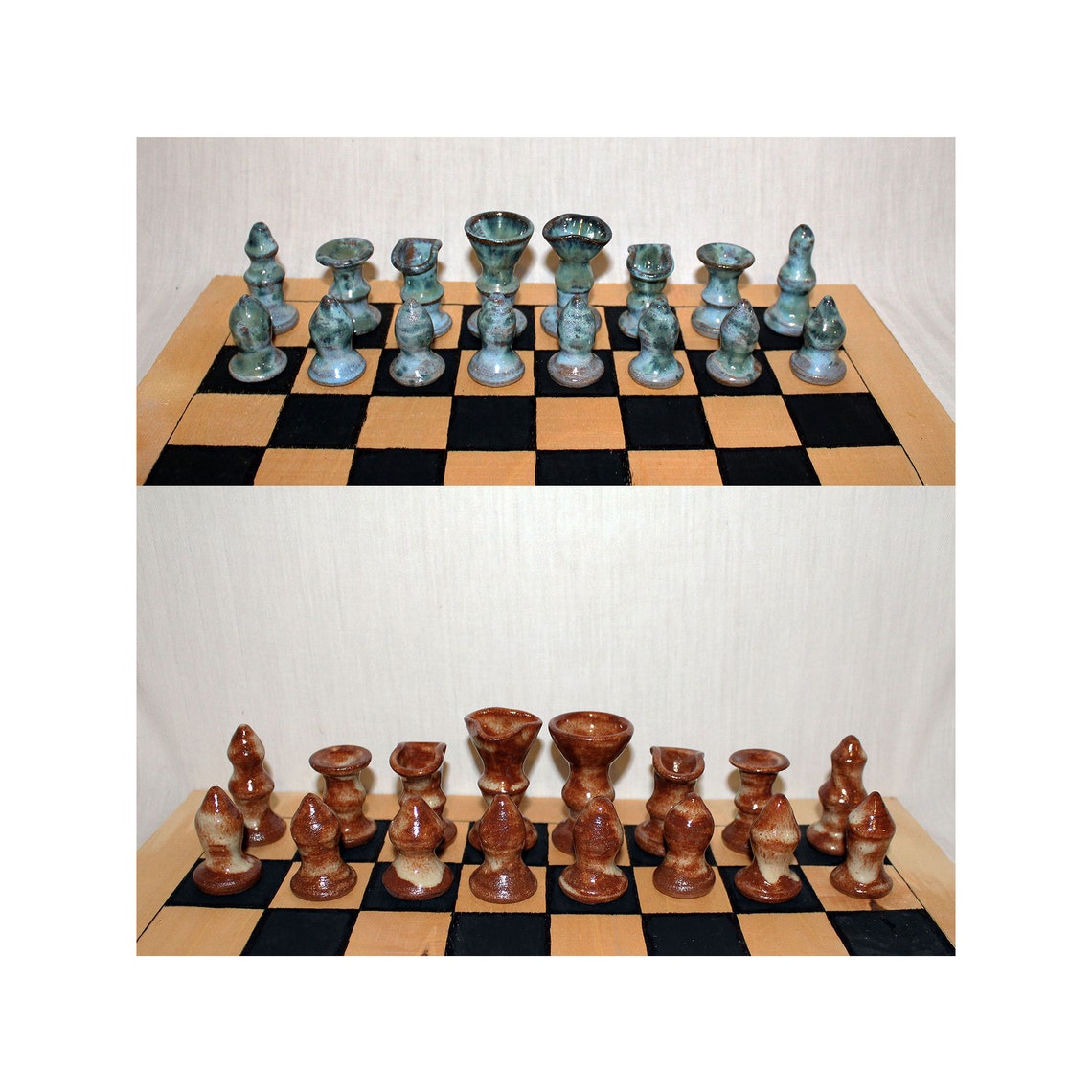 Stoneware Chess Pieces board Not Included | Etsy