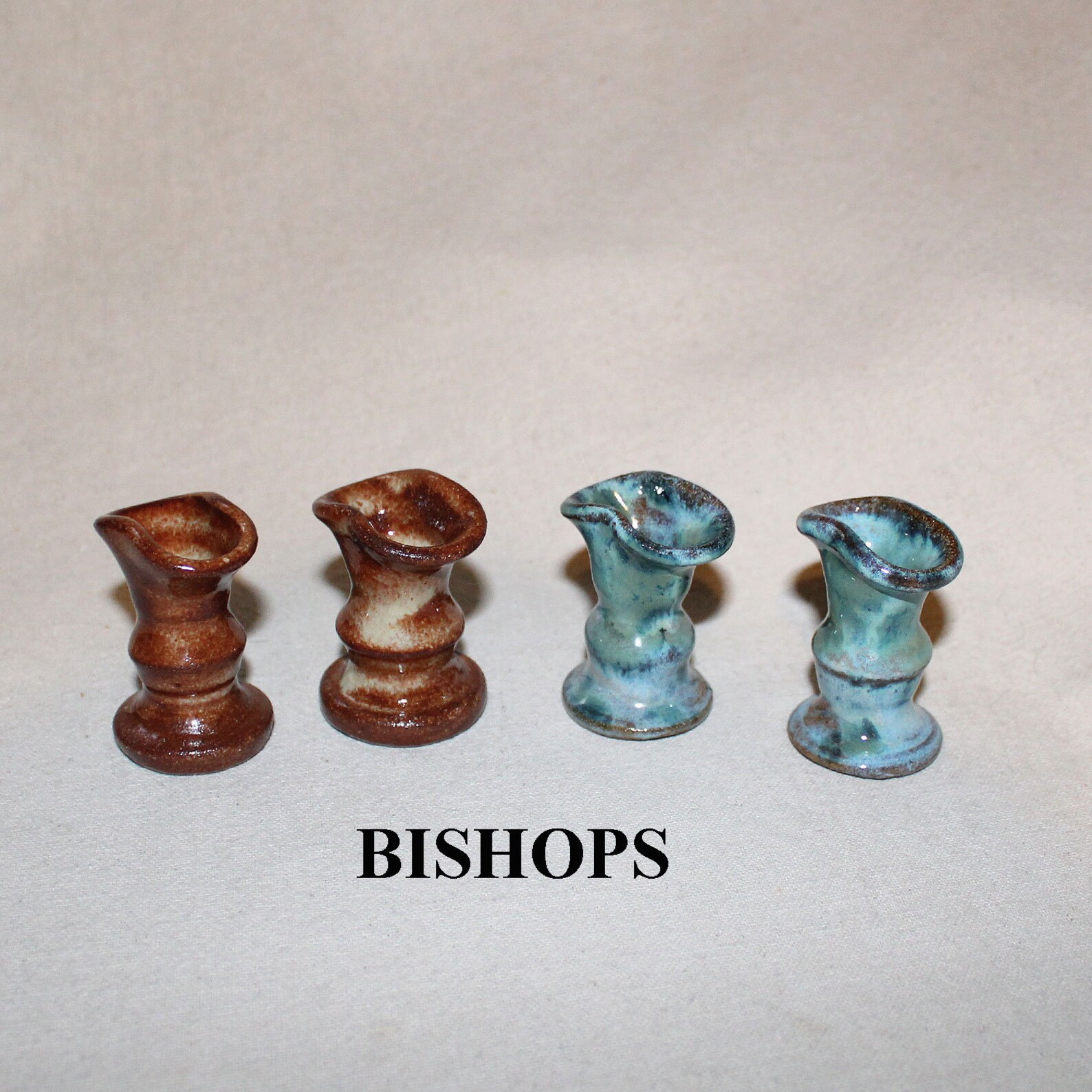 Stoneware Chess Pieces board Not Included | Etsy